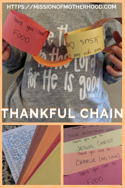 Thankful Chain (Guest Post) - Mission of Motherhood